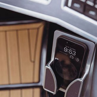 Helm wireless phone chargers come standard on all models.